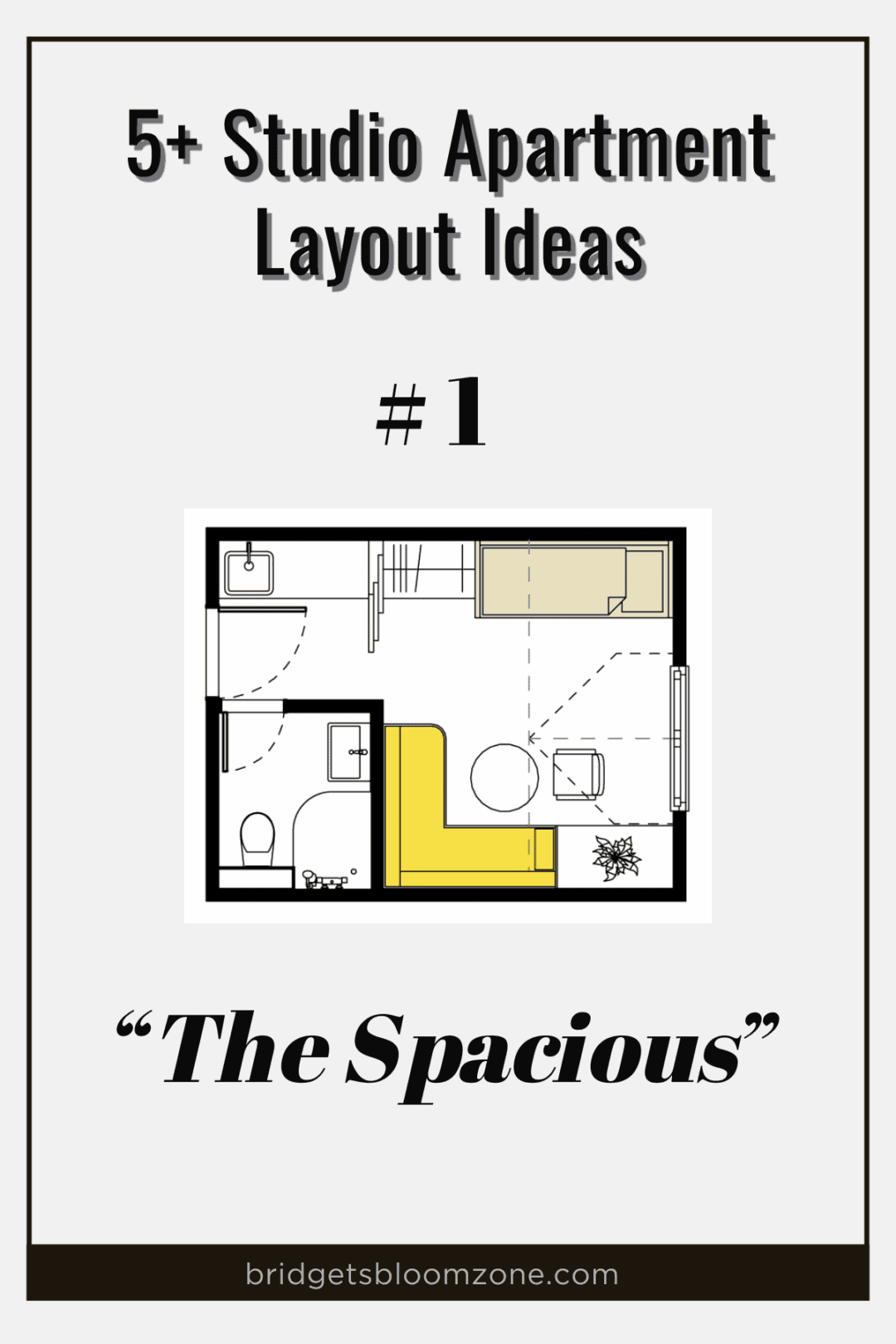 Studio Apartment Layout Ideas: 5+ Floor Plans for 180 Sq Ft - Bridget's ...
