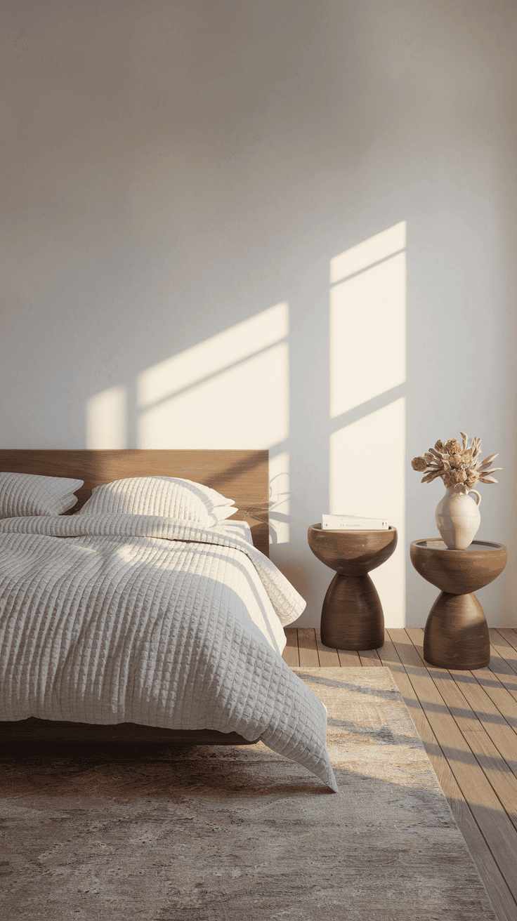 Simple Bedside Table – Minimalist Nightstand Ideas - Bridget's Bloom Zone